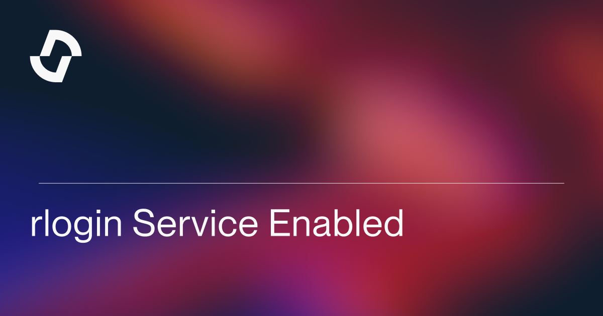 rlogin Service Enabled - Virtue Security
